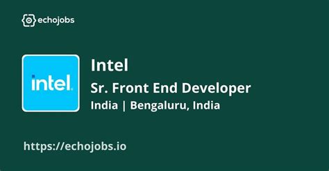 Hiring Sr Front End Developer Scit India Bengaluru India