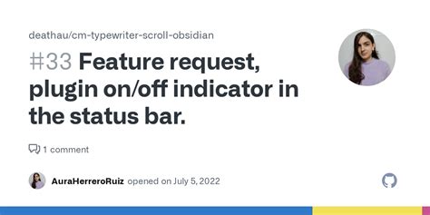 Feature Request Plugin Onoff Indicator In The Status Bar · Issue 33