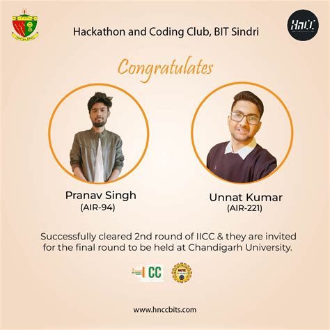 Iicc Hnccbits Hackathon And Coding Club Bit Sindri