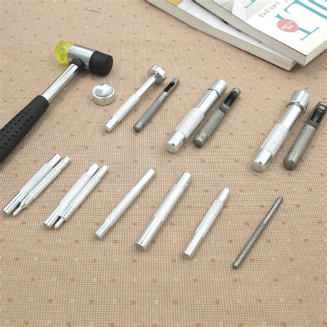 DIY安装工具300气眼800铆钉柱底座开花冲子633四合扣665榔头锤子 虎窝淘