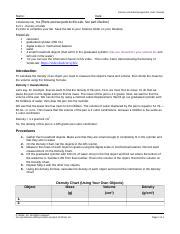Density Lab Density Of Solids And Density Of Liquids Docx Science Graded Assignment