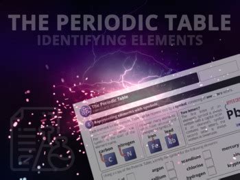 The Periodic Table Identifying Elements By Science Monkey Lab TPT
