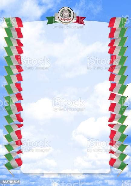 프레임과 깃발 그리고 팔의 외 투 이탈리아와 국경 3 차원 일러스트 레이 션 공란에 대한 스톡 사진 및 기타 이미지 공란 교육 디자인 Istock