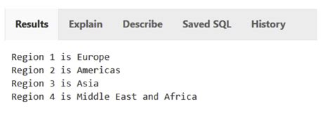 Solved Write A PL SQL Block That Will Output The Region Chegg