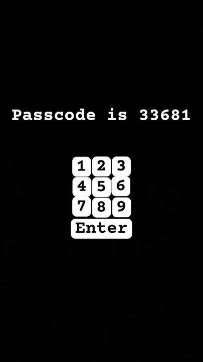 Enter The Passcode Youtube