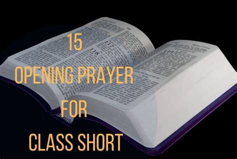 15 Powerful Opening Prayer For Class Short