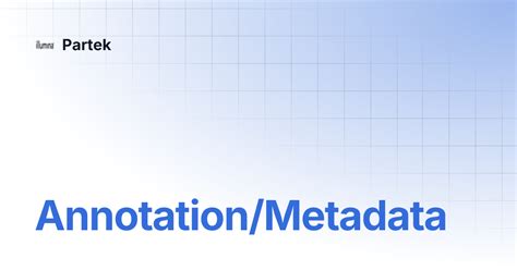 Annotationmetadata Partek