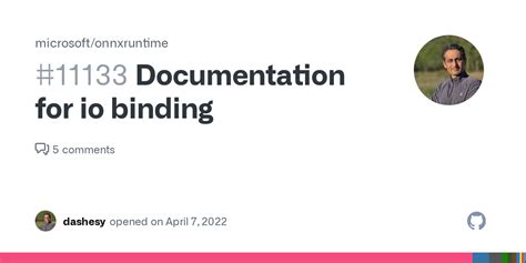 Documentation For Io Binding · Issue 11133 · Microsoftonnxruntime · Github