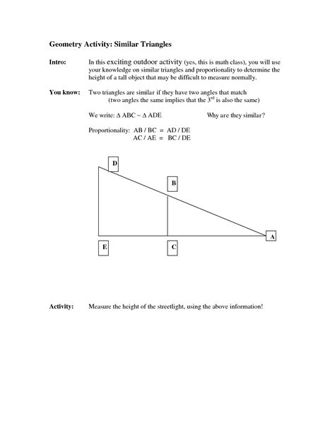 Best Images Of Which Are Similar Triangles Worksheet Right Triangle Pythagorean Theorem