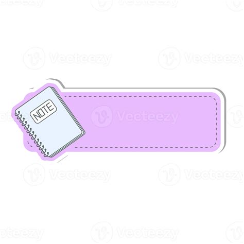 Notebook Cute Label Name Tags Sticker 12420316 Png