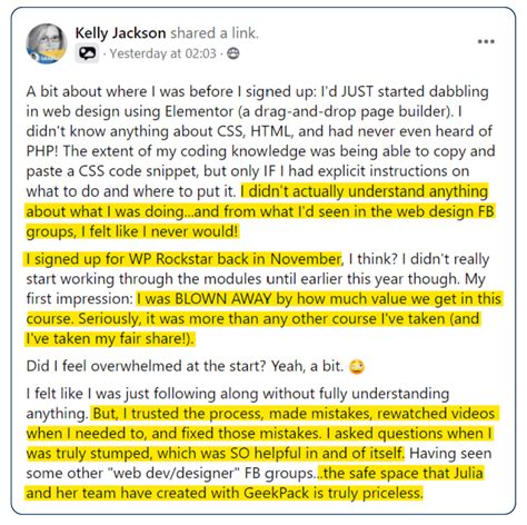 Kelly Jackson Geekpack® Community And Confidence