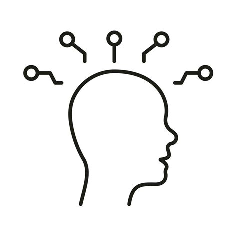 Machine Learning Outline Sign Intellectual Process Symbol Artificial Intelligence Line Icon