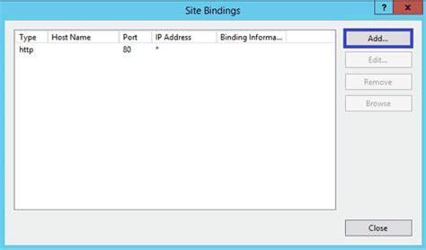 Microsoft IIS Configure Server Name Indication SNI Kinamo