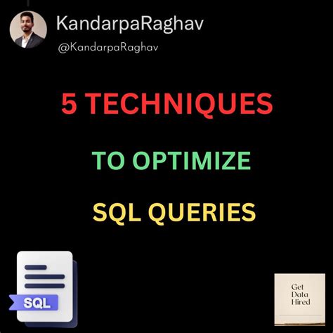 How To Optimize Sql Queries Raghav Kandarpa Posted On The Topic