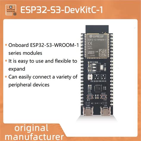 Esp32 S3 Devkitc 1モジュール開発ボード、esp32 S3 Wroom 1シリーズモジュールを搭載、仕様を選択できます
