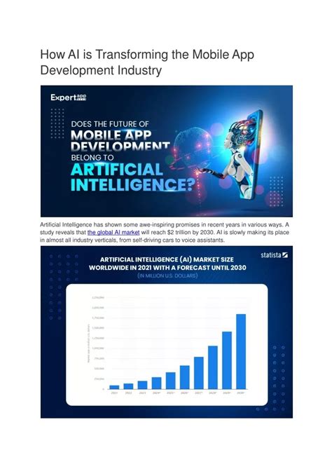 PPT How AI Is Transforming The Mobile App Development Industry PowerPoint Presentation ID