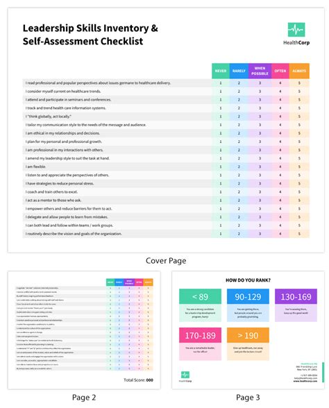Evaluation Chart Templates