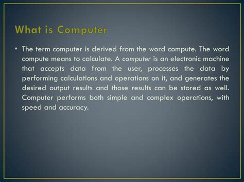 PPT Introduction To Computer PowerPoint Presentation Free Download ID