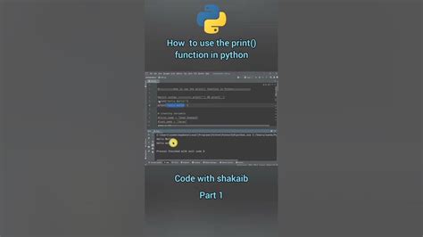 How To Use The Print Function In Python Programming Part1 Python Programming Code Shorts