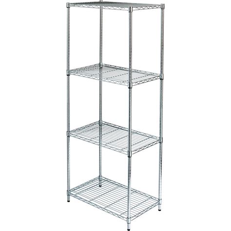 Quantum Storage Wire Shelving 300 Lb Shelf Capacity 4 Shelves Msc
