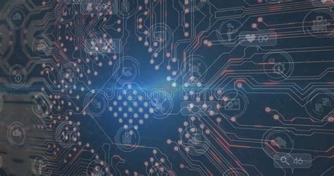 Animation Of Social Media Icons Over Processor Socket Stock Footage Video Of Video Icon