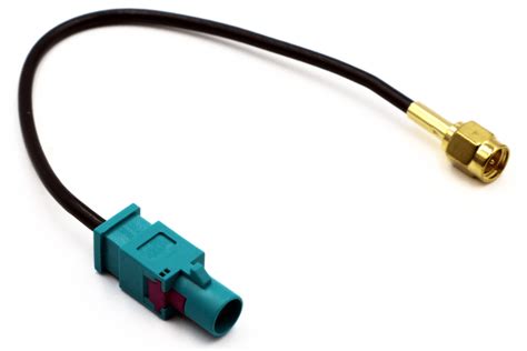 Male Fakra To Male Sma Screw Fit Dab Antenna Adapter Cable 25cm Incartec