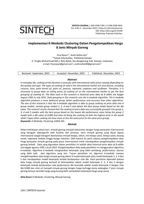 Pdf Implementasi K Medoids Clustering Dalam Pengelompokkan Harga 8