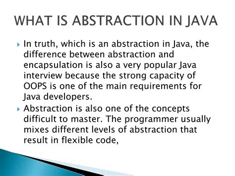 What Is Abstraction In Java Pptx