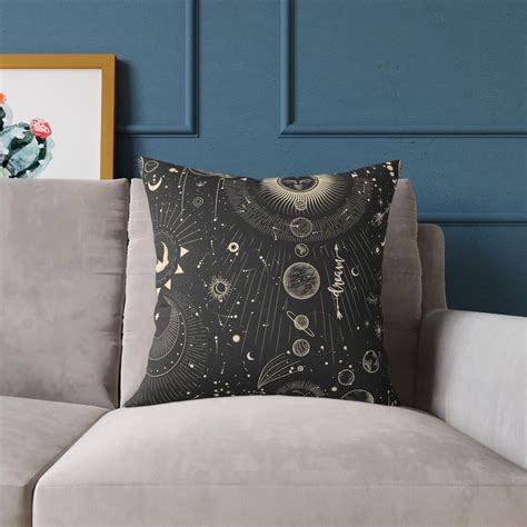 Celestial Universe Pillow Starry Decor Cosmic Cushion Astrology T