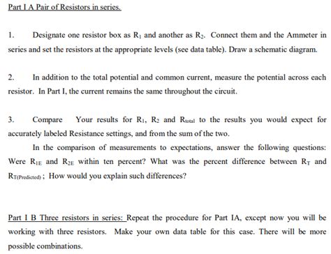 Solved Lab 2 Resistors In Series And In Parallel Chegg Com