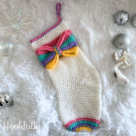 Free Rainbow Christmas Stocking Crochet Pattern Hookfully Free Rainbow Christmas Stocking Crochet Pattern Hookfully