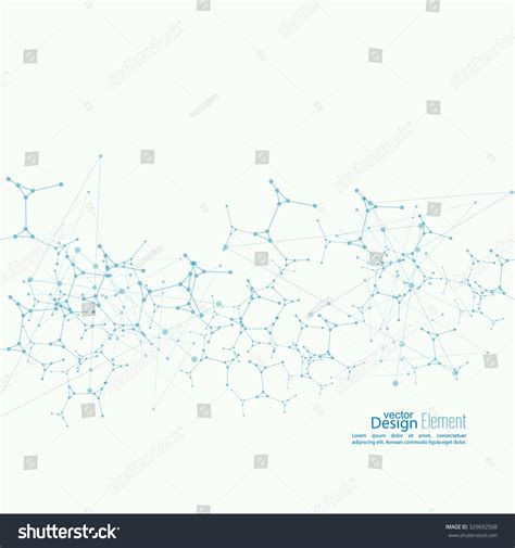 Virtual Abstract Background Particle Molecule Structure Stock Vector Royalty Free 329692508