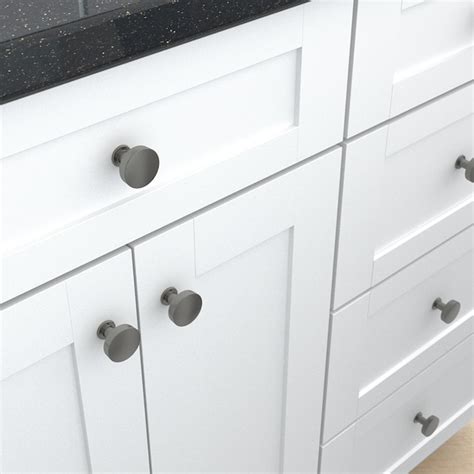 Origin 21 Vero 1 14 In Gun Metal Round Transitional Cabinet Knob 6