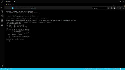 when last line of code is indented run selection line in python terminal to result in