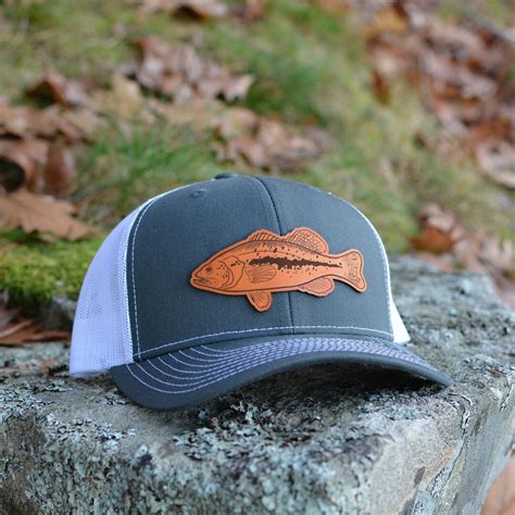 Largemouth Bass Patch Hat Custom Richardson 112 Leather Patch Hat