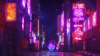 赛博朋克霓虹涂鸦街道8000x2000高清视频素材下载编号24328288舞台背景光厂vj师网