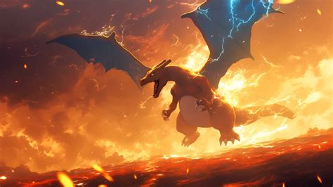 Free Pokemon Charizard Fiery Descent Desktop Wallpaper 4k