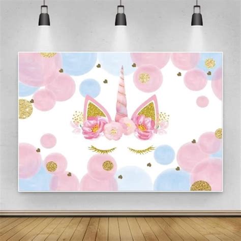 Toile De Fond Licorne Anniversaire 1 8x1 2m Trahoo Unicorn Points