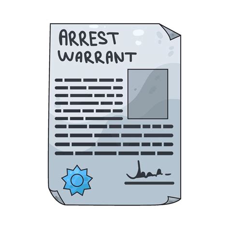 Arrest Warrant Illustration 55260816 Vector Art At Vecteezy