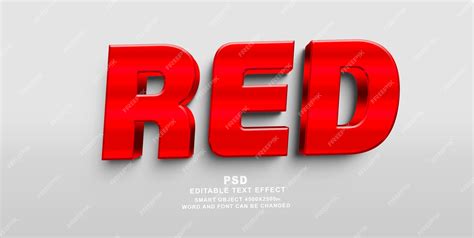Premium Psd Red 3d Editable Text Effect Photoshop Psd Template