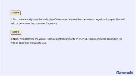 Solved Example 16 4 Determining Controller Settings Using Ziegler