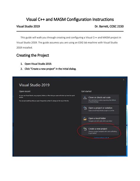 Visual Studio Masm Instructions 2019 W Debugging Visual C And Masm