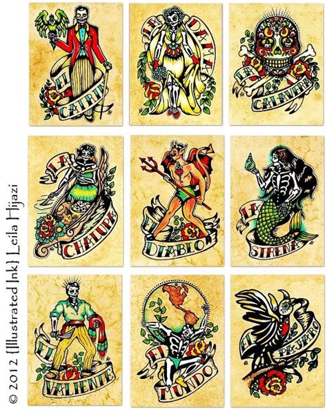 Vibrant And Meaningful Mexican Tattoo Ideas La Loteria Tattoo Ideas