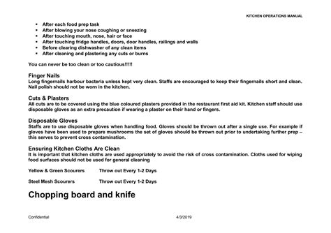 Kitchen Operation Manual Doc