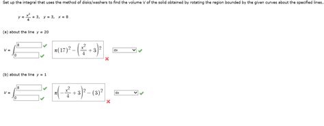Solved Set Up The Integral That Uses The Method Of Chegg