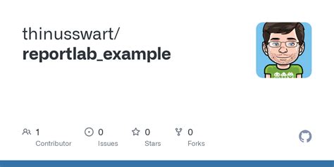 Github Thinusswartreportlabexample