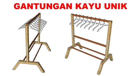Cara Membuat Jemuran Baju Dari Kayu Unik Youtube