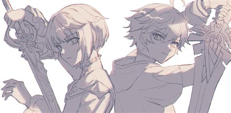 Chongyun And Xingqiu Genshin Impact Drawn By Kome Danbooru