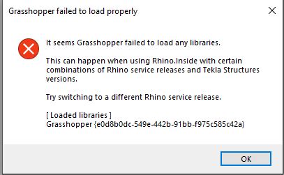 Issue While Loading Grasshopper Component In Tekla Tekla McNeel Forum