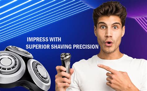 3 Pack Sh90 Replacement Head Compatible With Philips